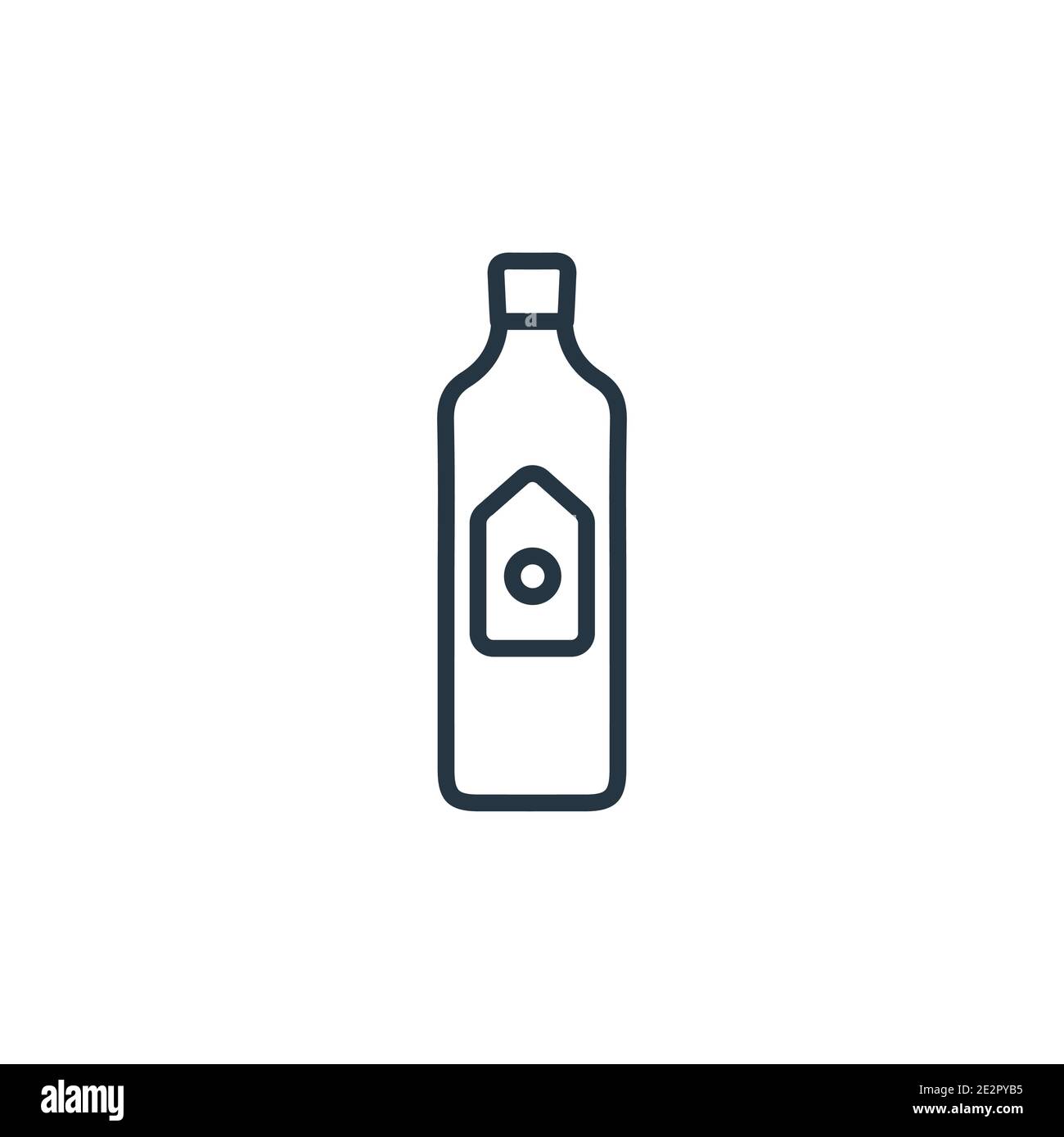 Gin outline vector icon. Thin line black gin icon, flat vector simple element illustration from ...