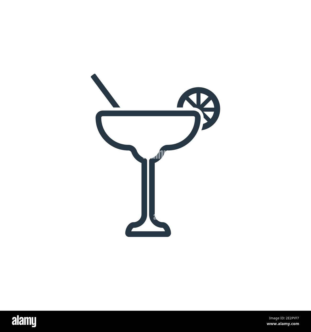 Margarita outline vector icon. Thin line black margarita icon, flat vector simple element ...