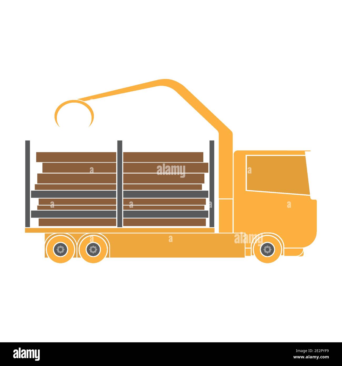 Timber Carrier. Hand-drawn vector illustration on white background ...