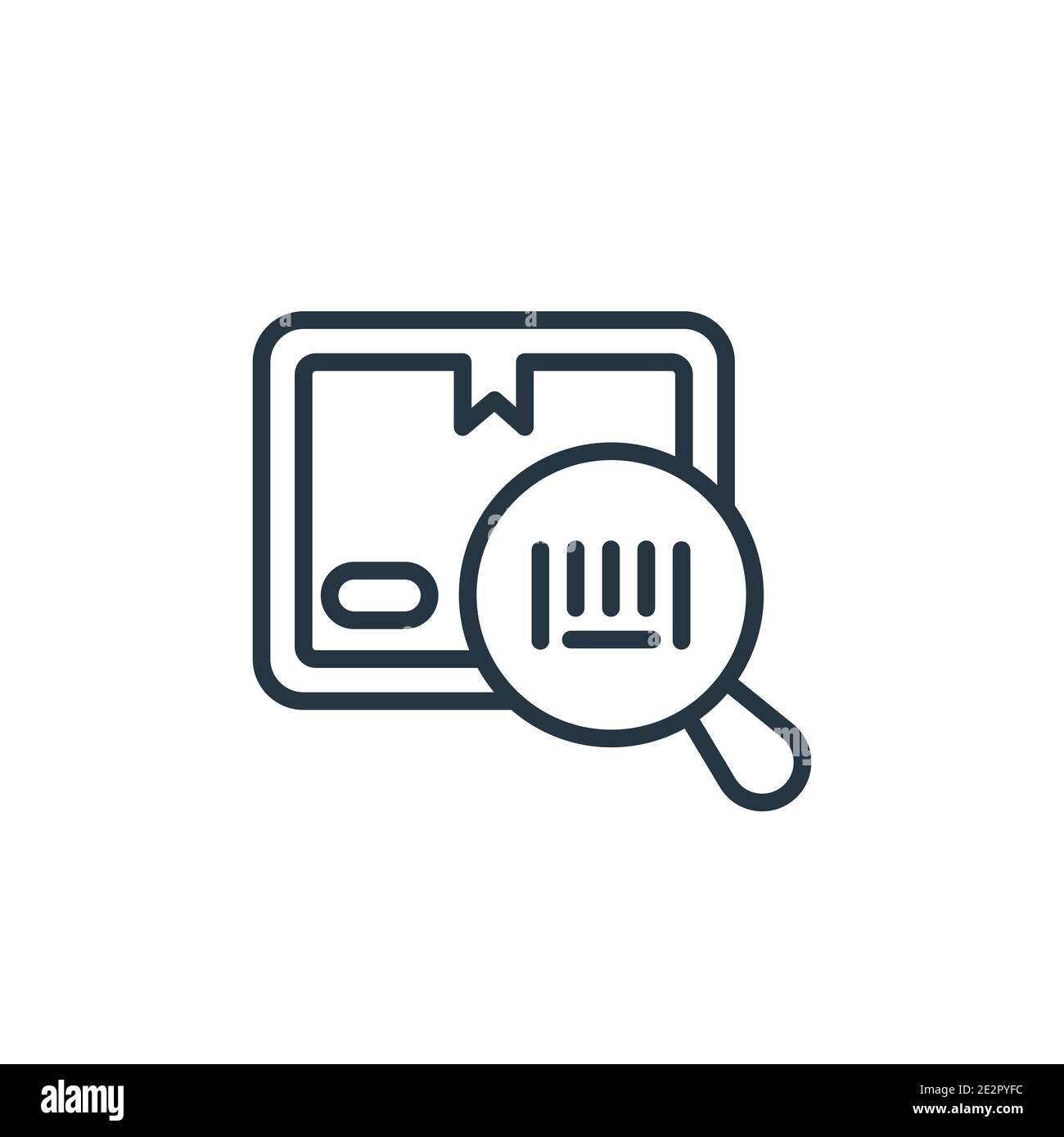 Bar code outline vector icon. Thin line black bar code icon, flat ...