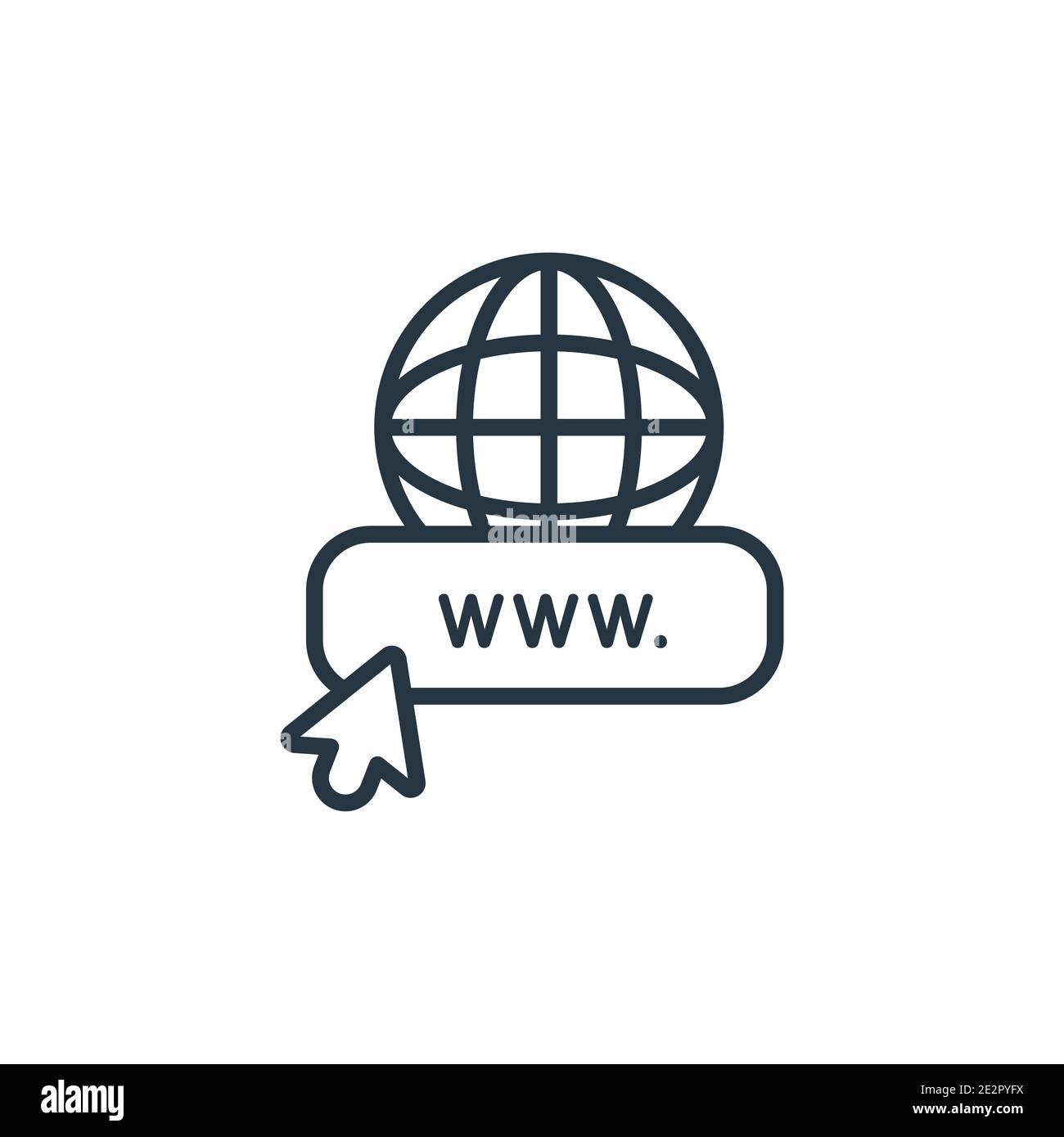 Internet outline vector icon. Thin line black internet icon, flat ...