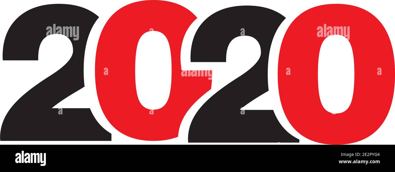 Happy New Year 2020 logo text design vector illustration - vector Stock ...