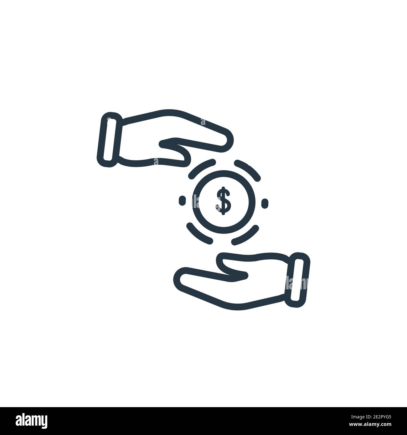 Savings outline vector icon. Thin line black savings icon, flat vector ...