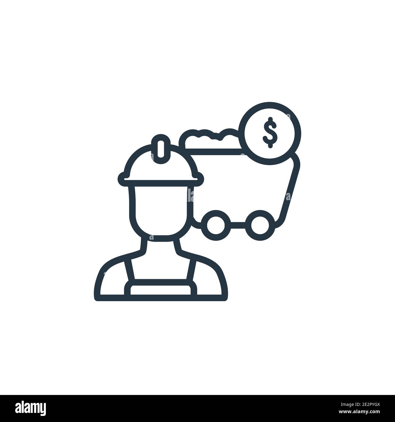 Proof of work outline vector icon. Thin line black proof of work icon ...