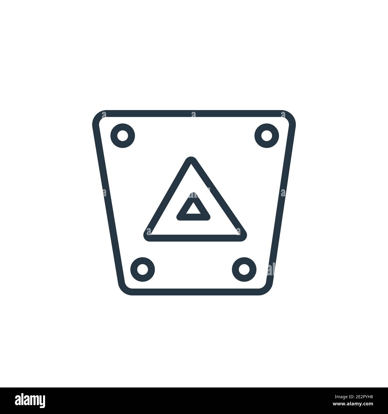 Car hazard lights outline vector icon. Thin line black car hazard ...