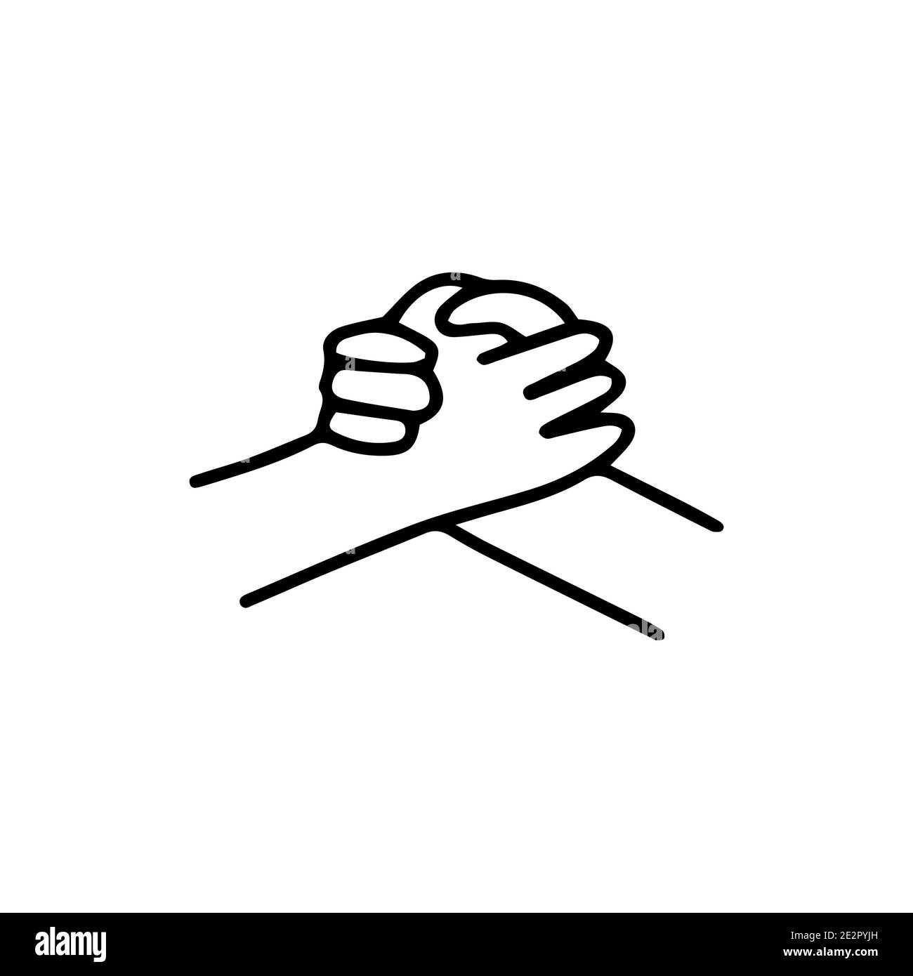 Strong handshake with grip. Great job, greeting or friendly support ...