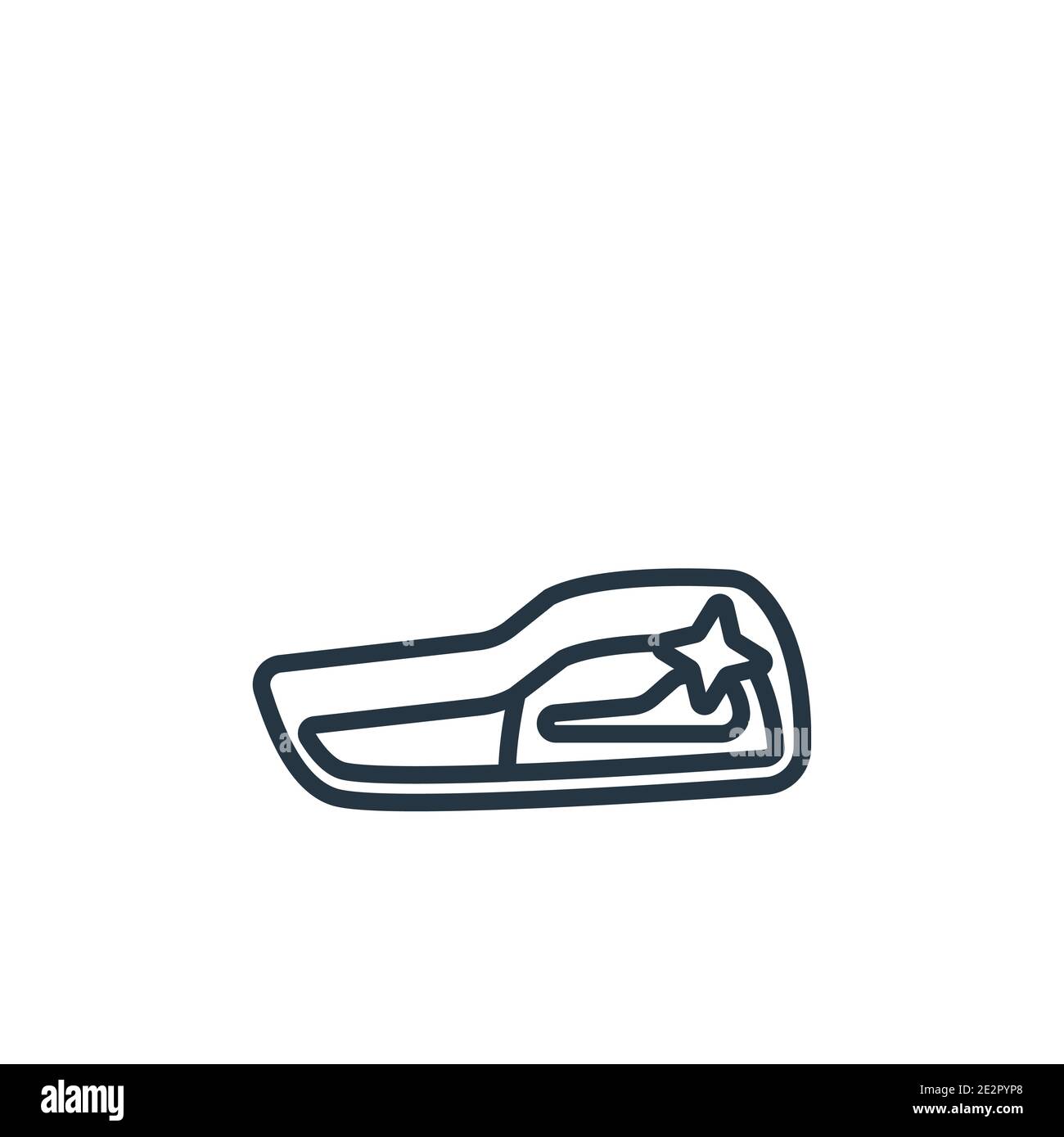 Car reversing light outline vector icon. Thin line black car reversing ...