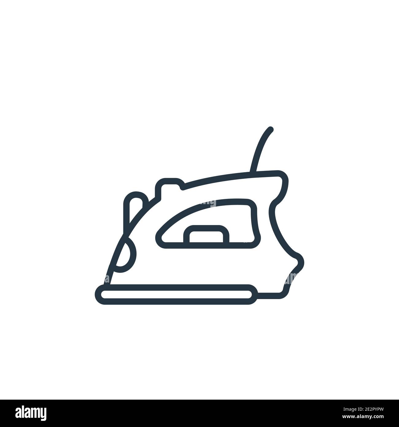 Iron outline vector icon. Thin line black iron icon, flat vector simple ...