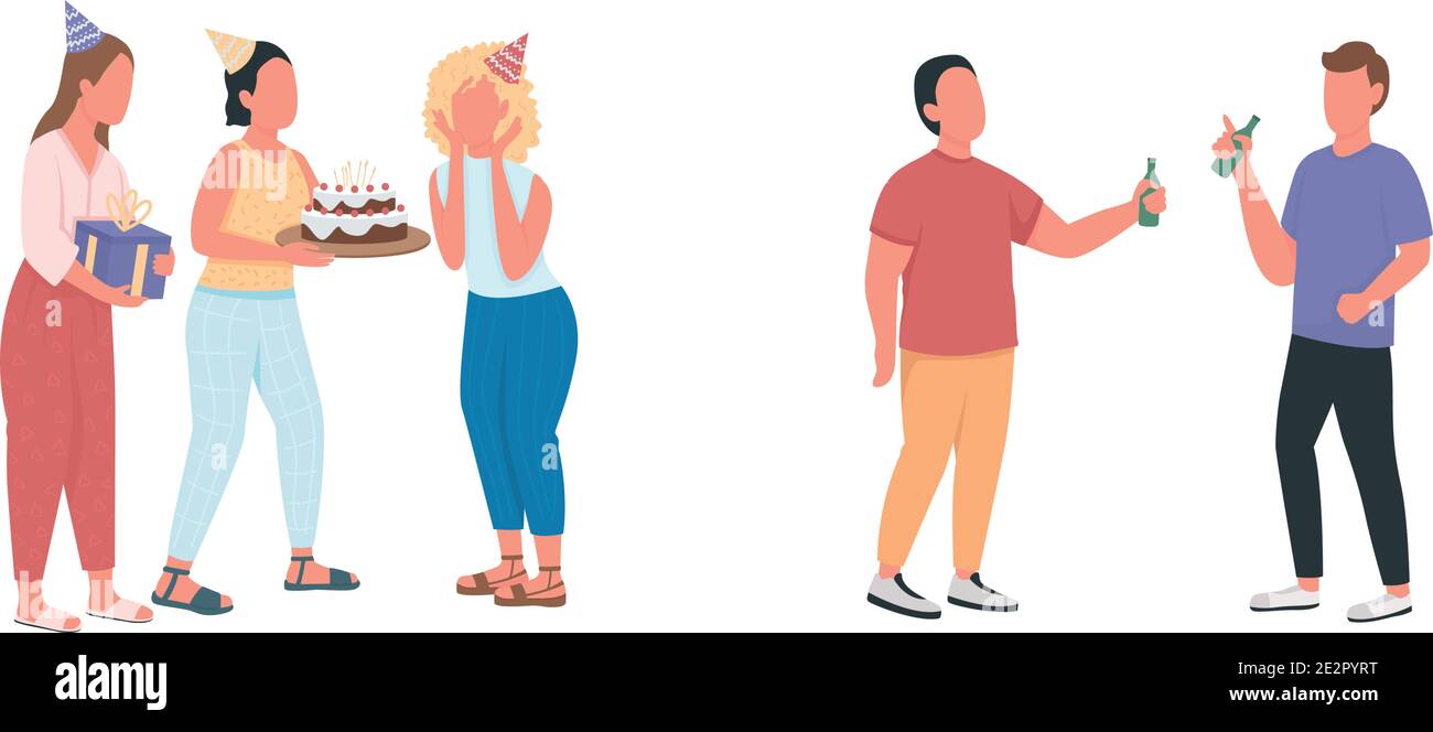 Birthday group party 20s Stock Vector Images - Alamy