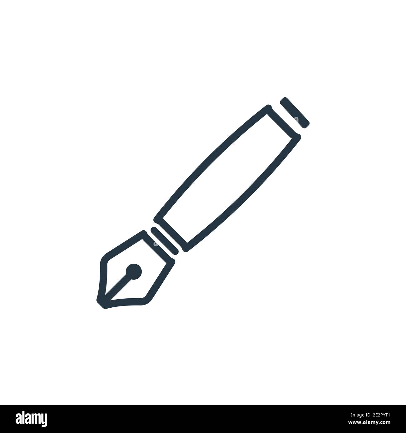 Signature outline vector icon. Thin line black signature icon, flat ...