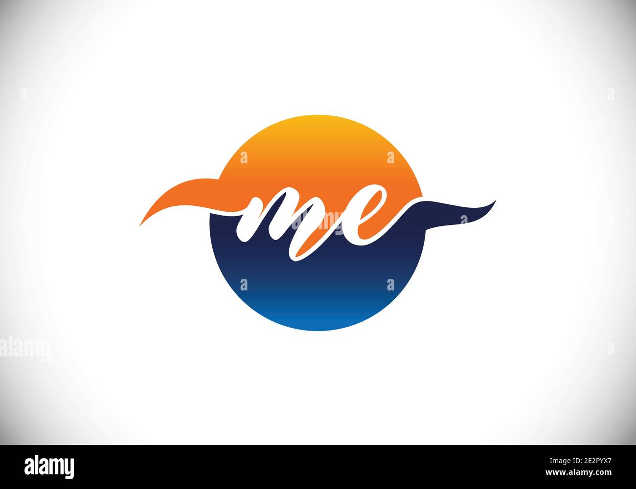 Initial Monogram Letter M E Logo Design Vector Template. M E Letter ...