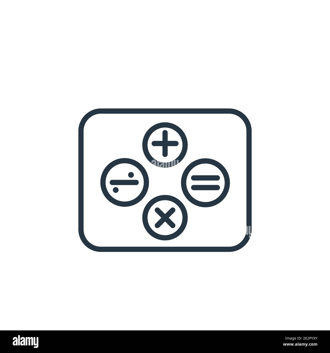 Maths outline vector icon. Thin line black maths icon, flat vector ...