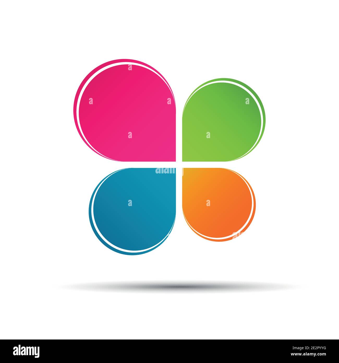 Cloverleaf logo vector icon hi-res stock photography and images - Alamy