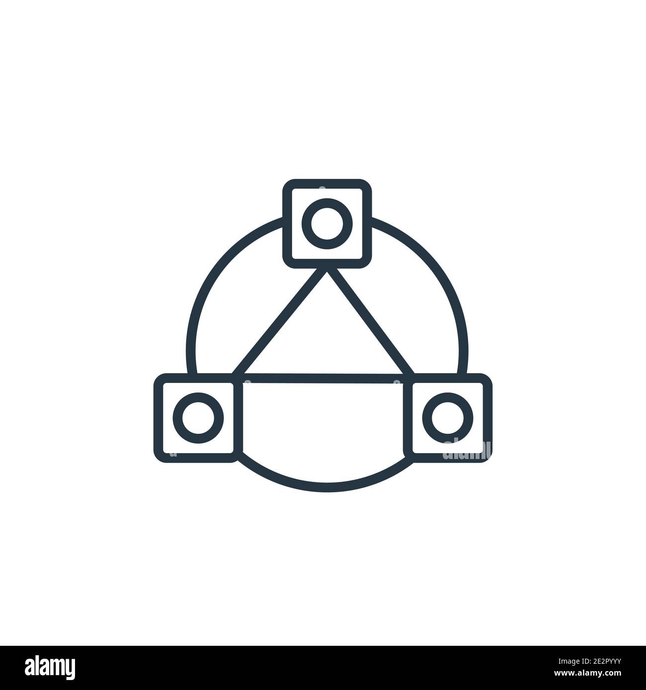 Database interconnected outline vector icon. Thin line black database ... Database interconnected outline vector icon. Thin line black database ...