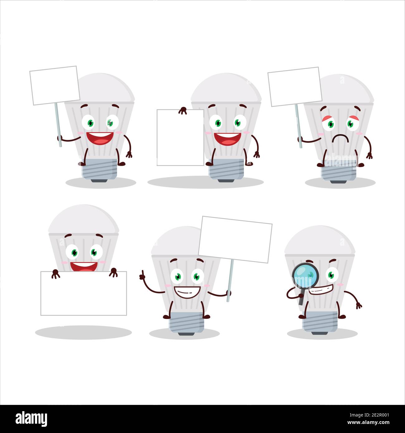 Led cartoon in character bring information board. Vector illustration ...