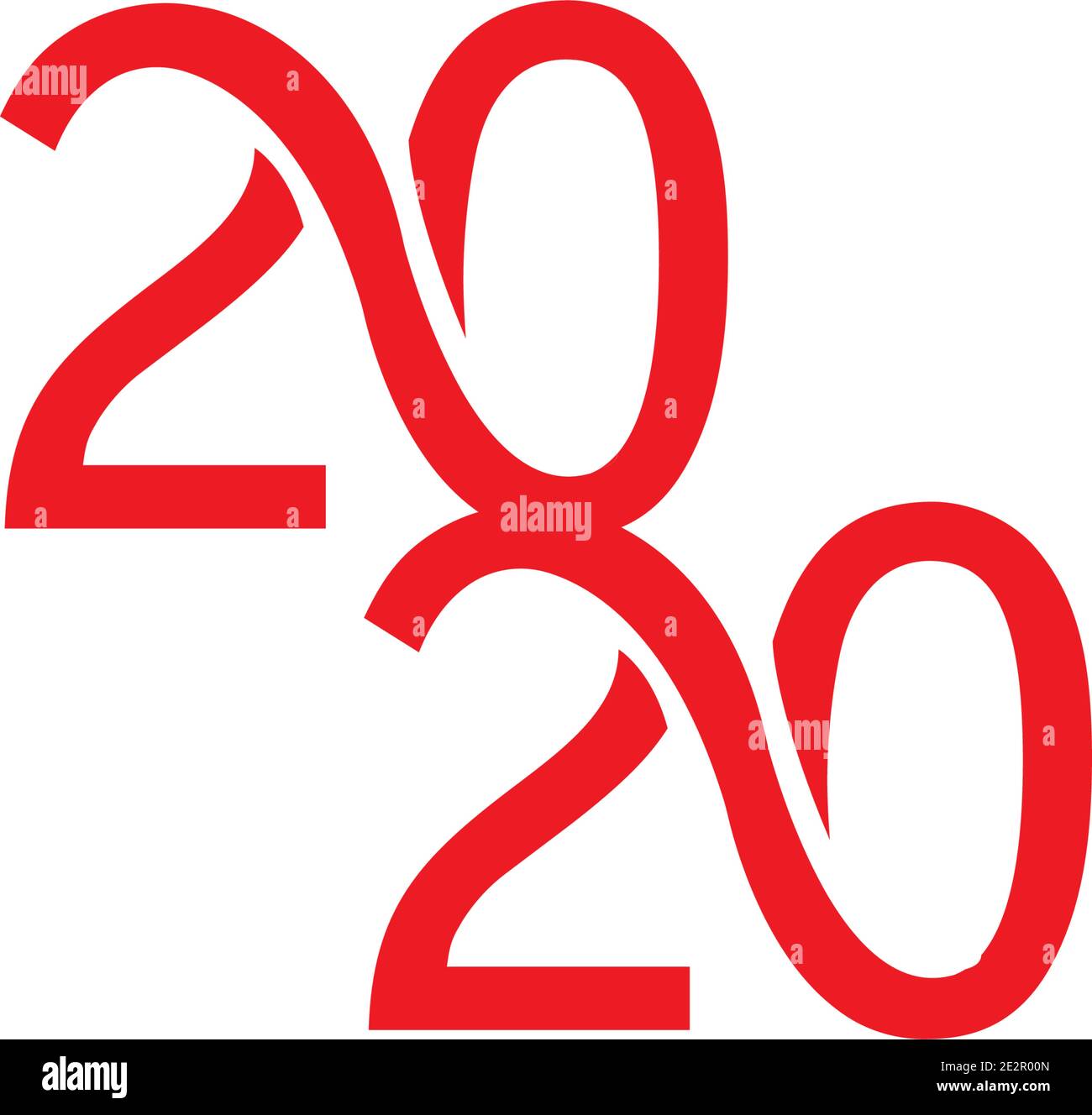 Happy New Year 2020 logo text design vector illustration - vector Stock ...