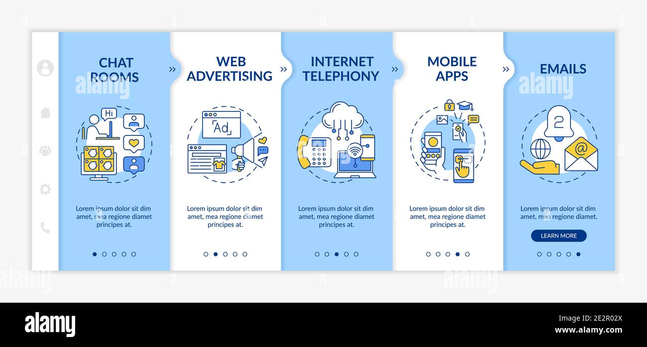 New media examples onboarding vector template Stock Vector Image & Art ...