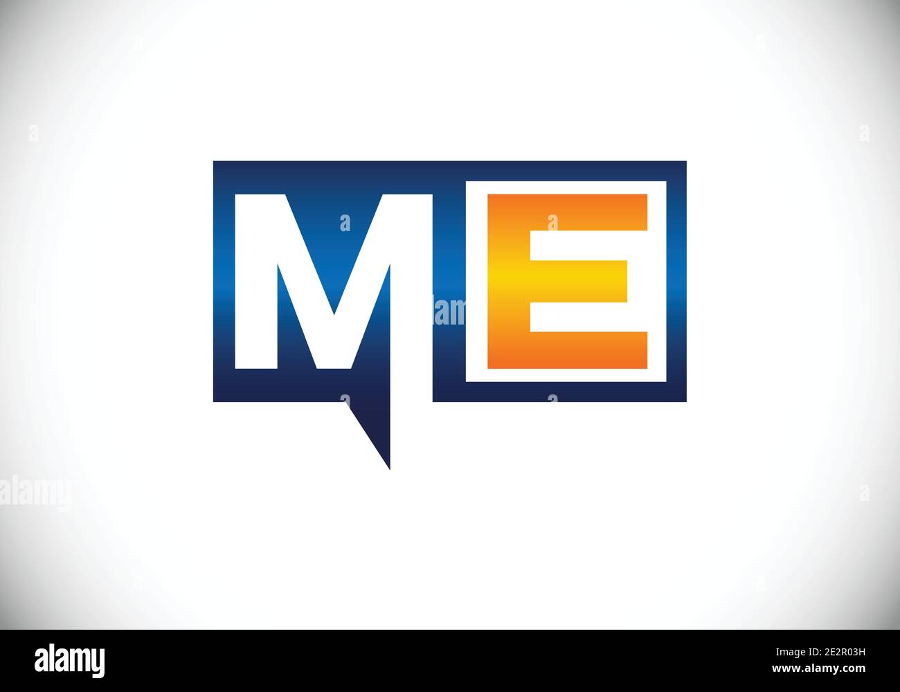 Initial Monogram Letter M E Logo Design Vector Template. M E Letter ...