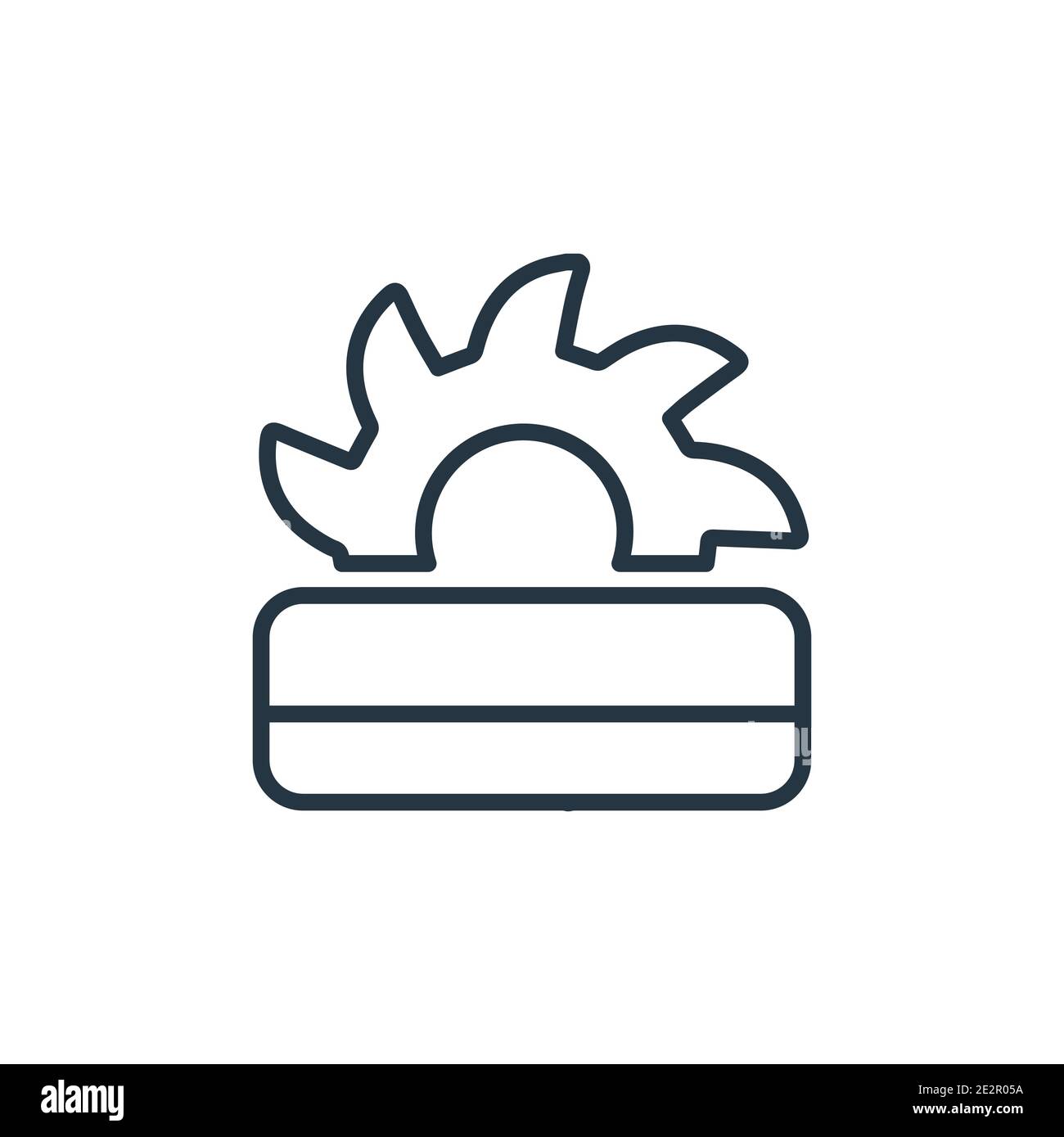 Carpenter cutter outline vector icon. Thin line black carpenter cutter ...