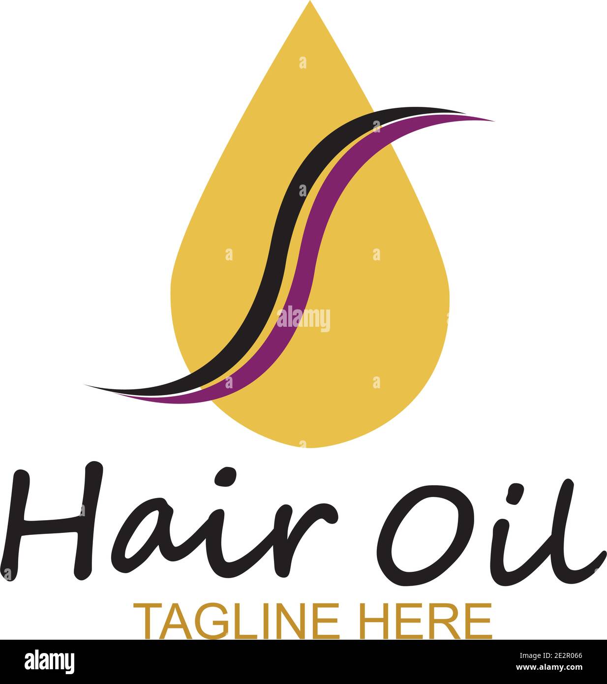 hair oil logo illustration design template Stock Vector Image & Art - Alamy
