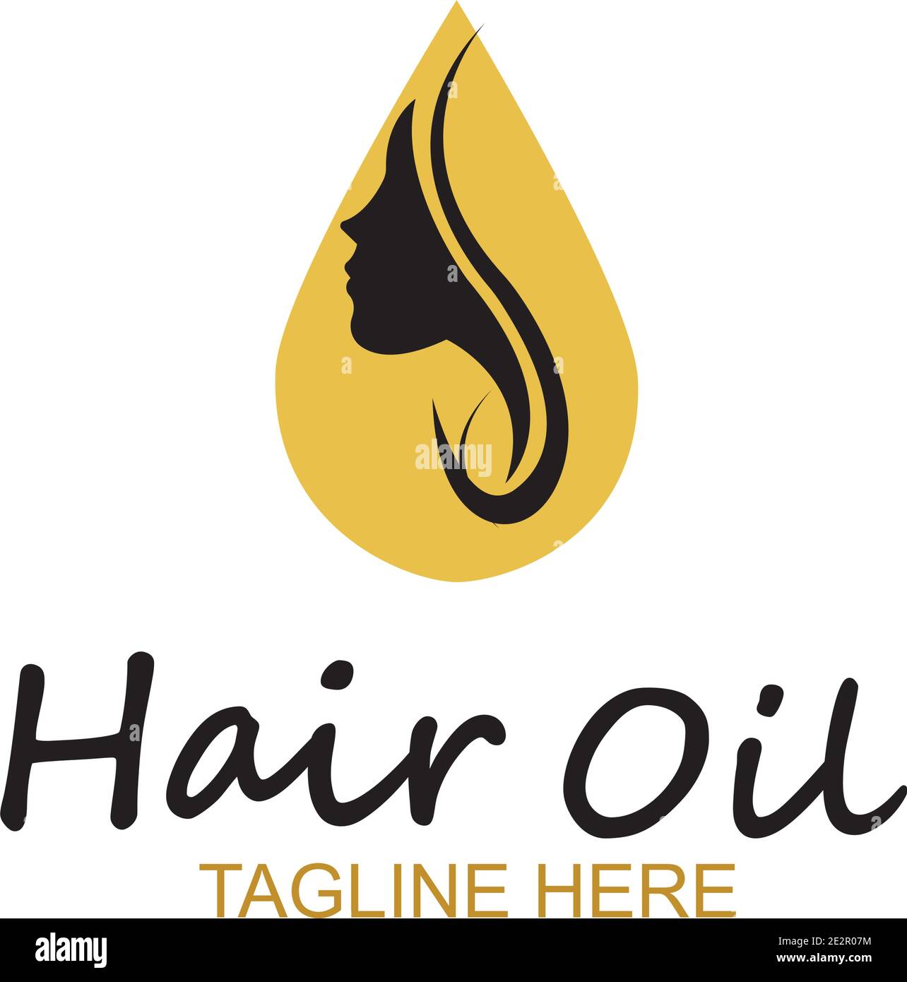 hair oil logo illustration design template Stock Vector Image & Art - Alamy