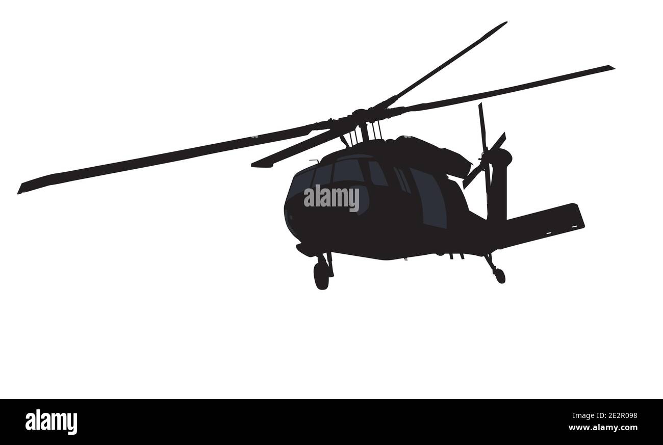 Helicopter vector silhouette Stock Vector Image & Art - Alamy
