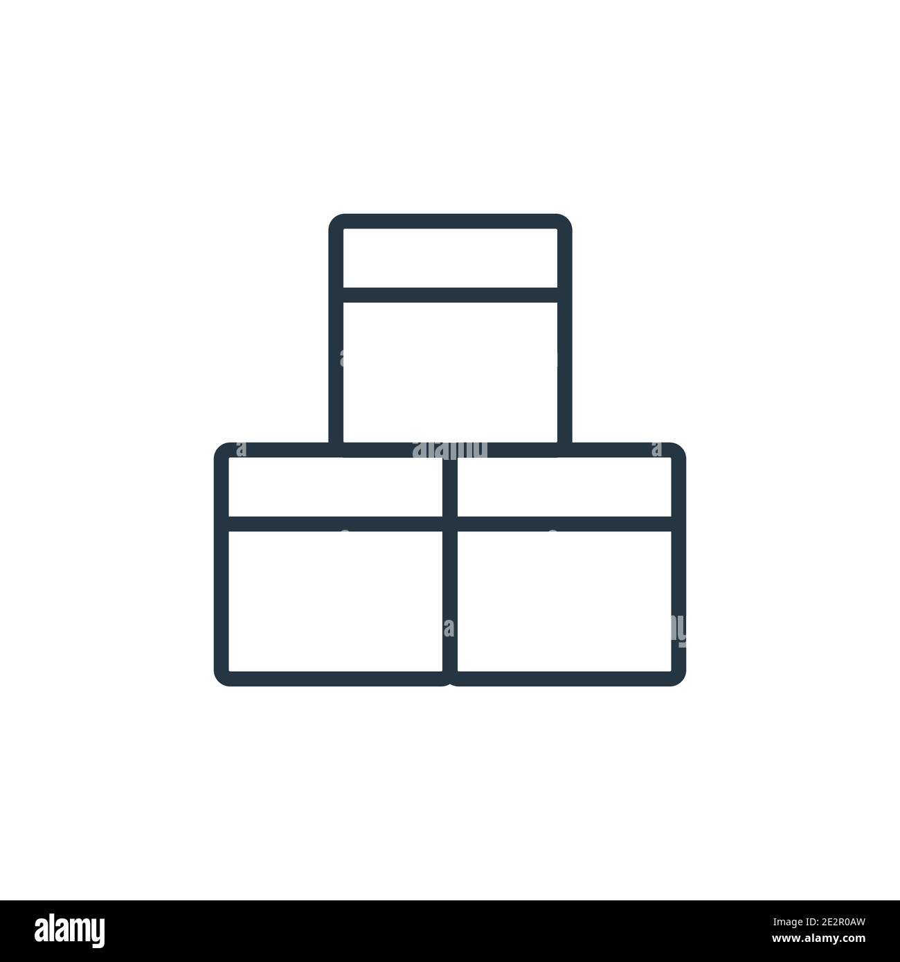 Stock outline vector icon. Thin line black stock icon, flat vector ...