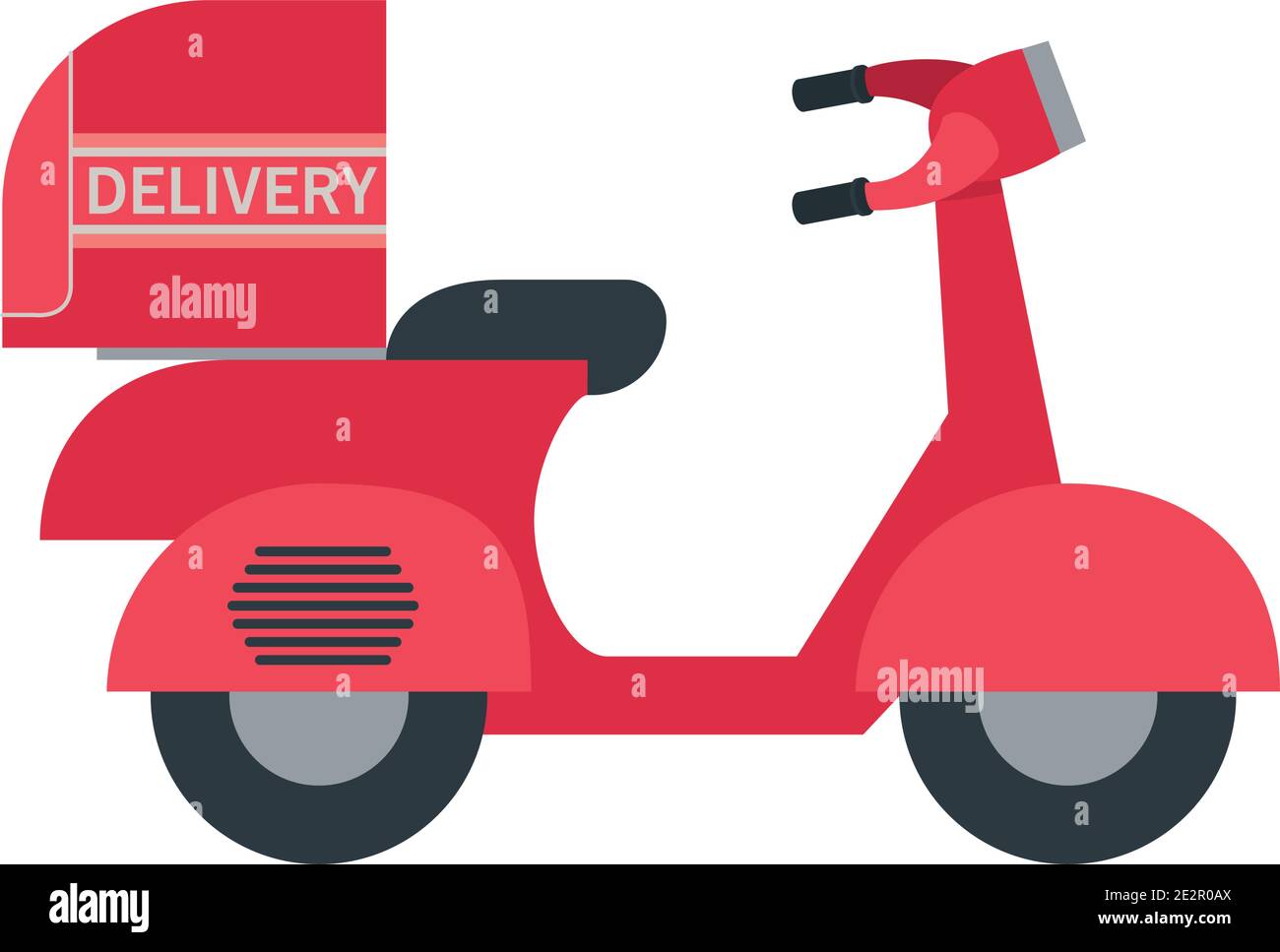 delivery motorbike with a red color Stock Vector Image & Art - Alamy