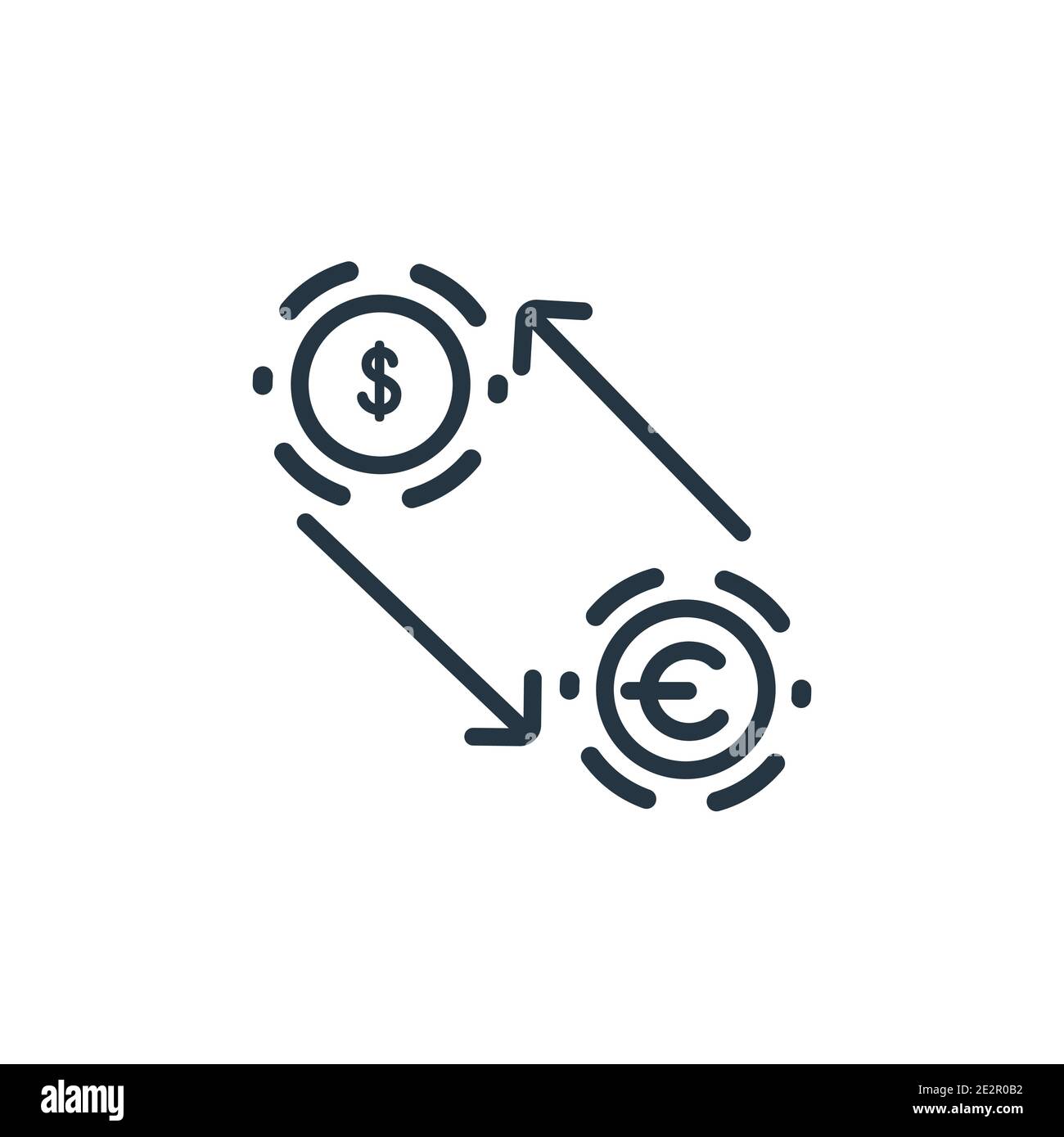 Exchange outline vector icon. Thin line black exchange icon, flat ...