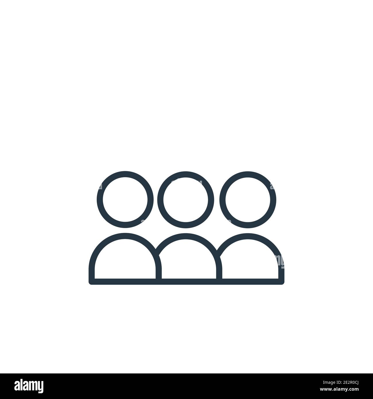 Customer outline vector icon. Thin line black customer icon, flat ...