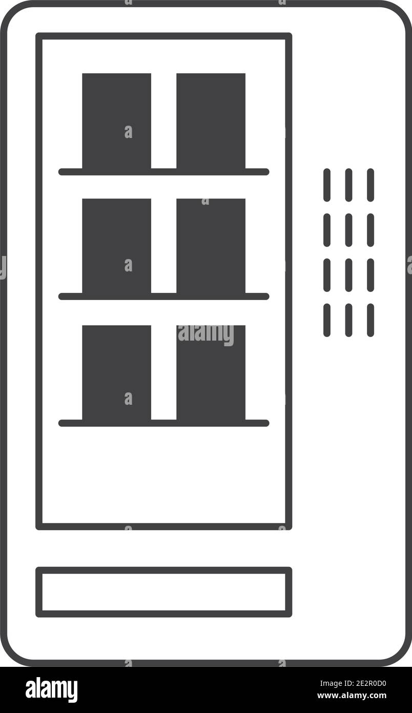 Vector logo of a vending machine with food and drinks Stock Vector ...