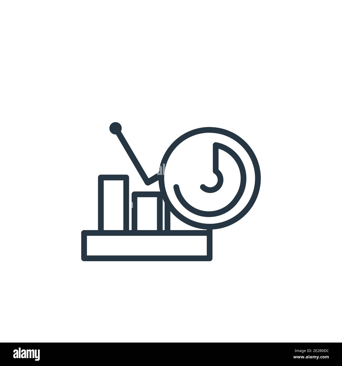 Statistics outline vector icon. Thin line black statistics icon, flat ...