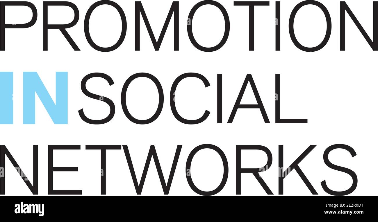 Vector logo of promotion in social networks Stock Vector Image & Art ...