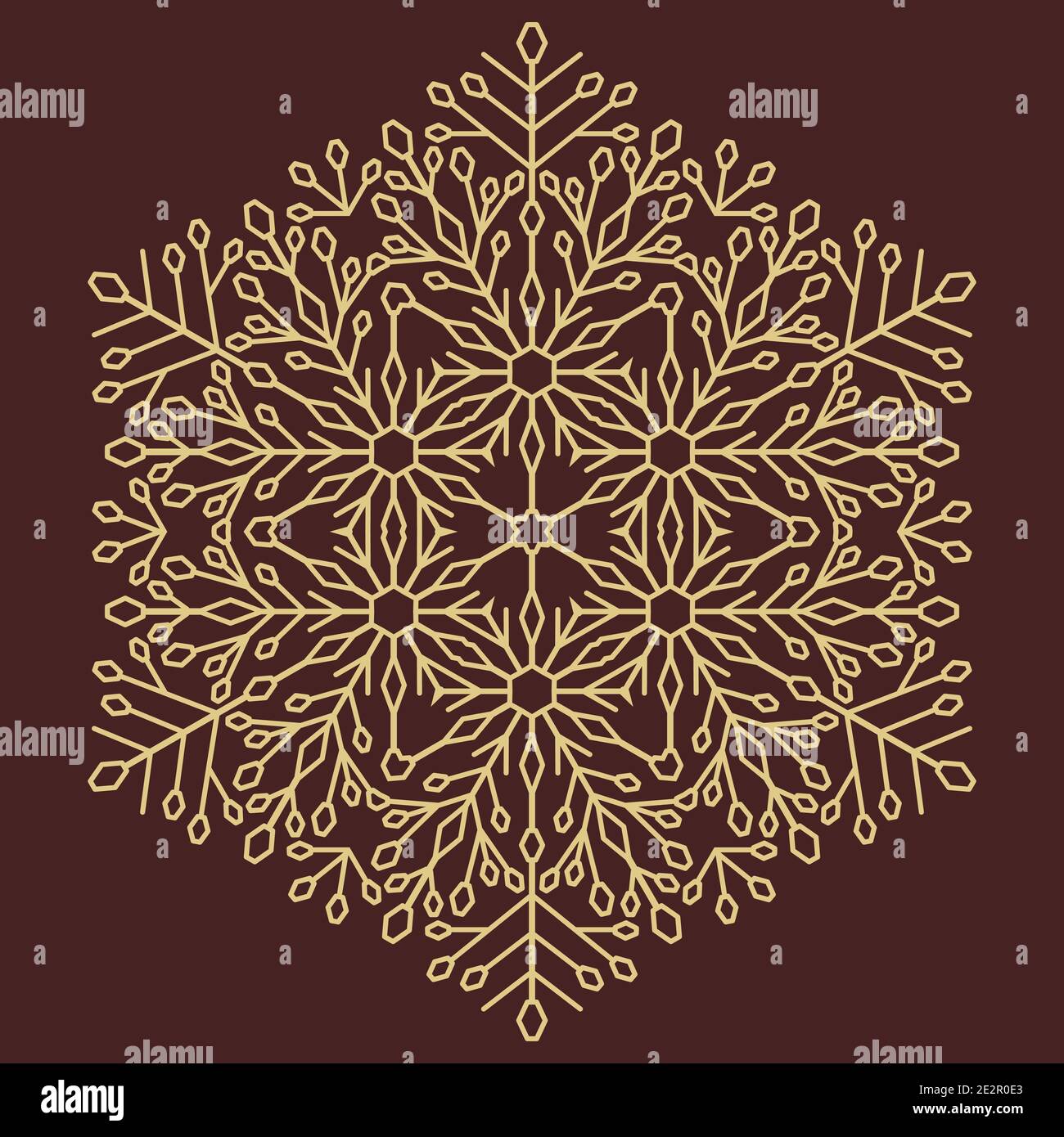 Vector Round Snowflake Stock Vector Image & Art - Alamy