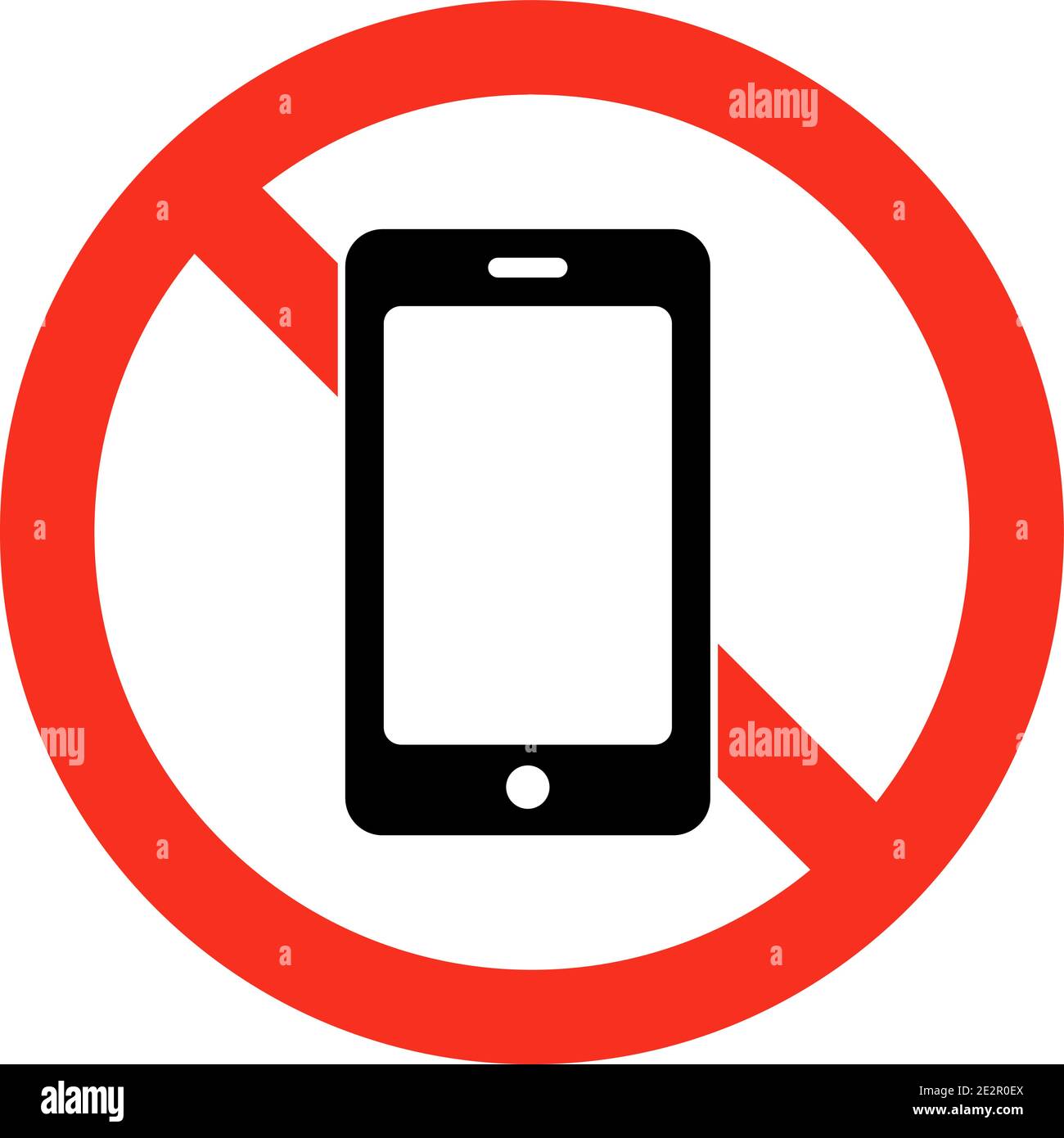 no mobile phones usage prohibition restriction sign Stock Vector Image ...
