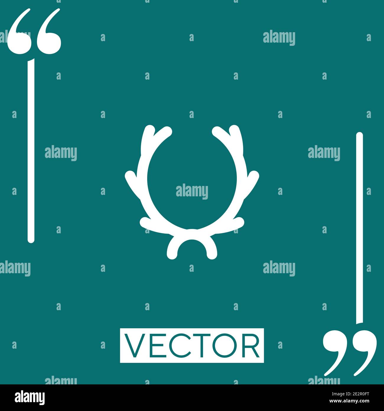 laurel vector icon Linear icon. Editable stroke line Stock Vector Image ...