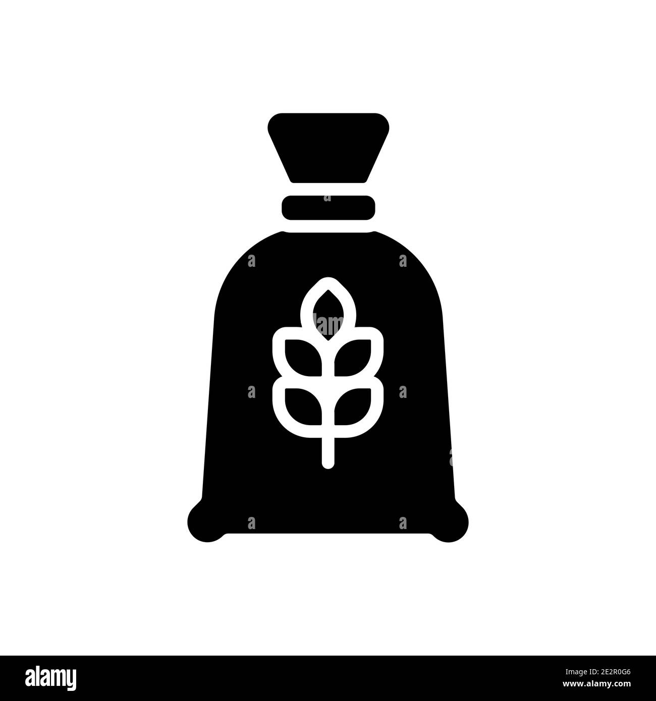 Bag flour vector glyph icon. Kitchen appliance. Graph symbol for ...