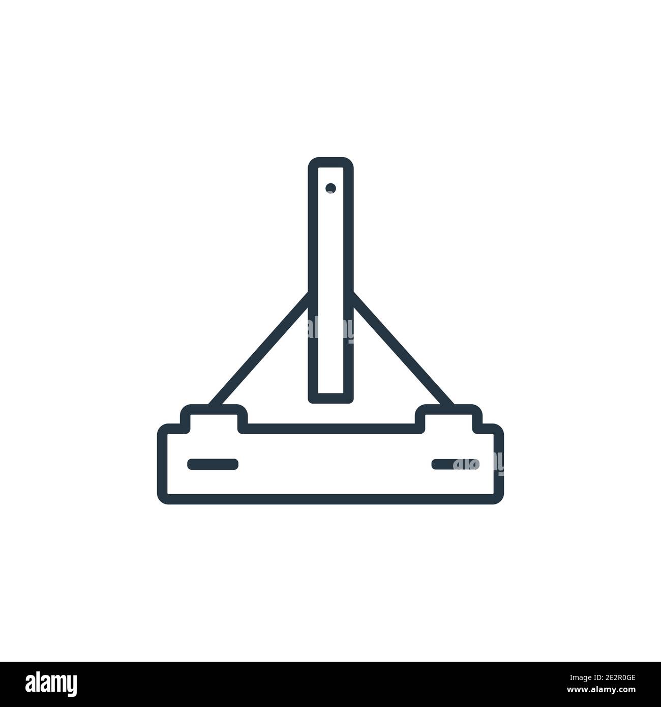 Bump cutter outline vector icon. Thin line black bump cutter icon, flat ...