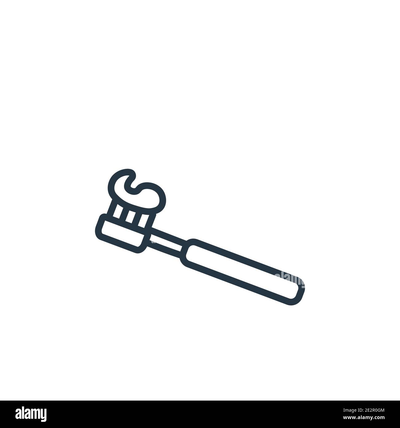 Toothbrushes outline vector icon. Thin line black toothbrushes icon ...