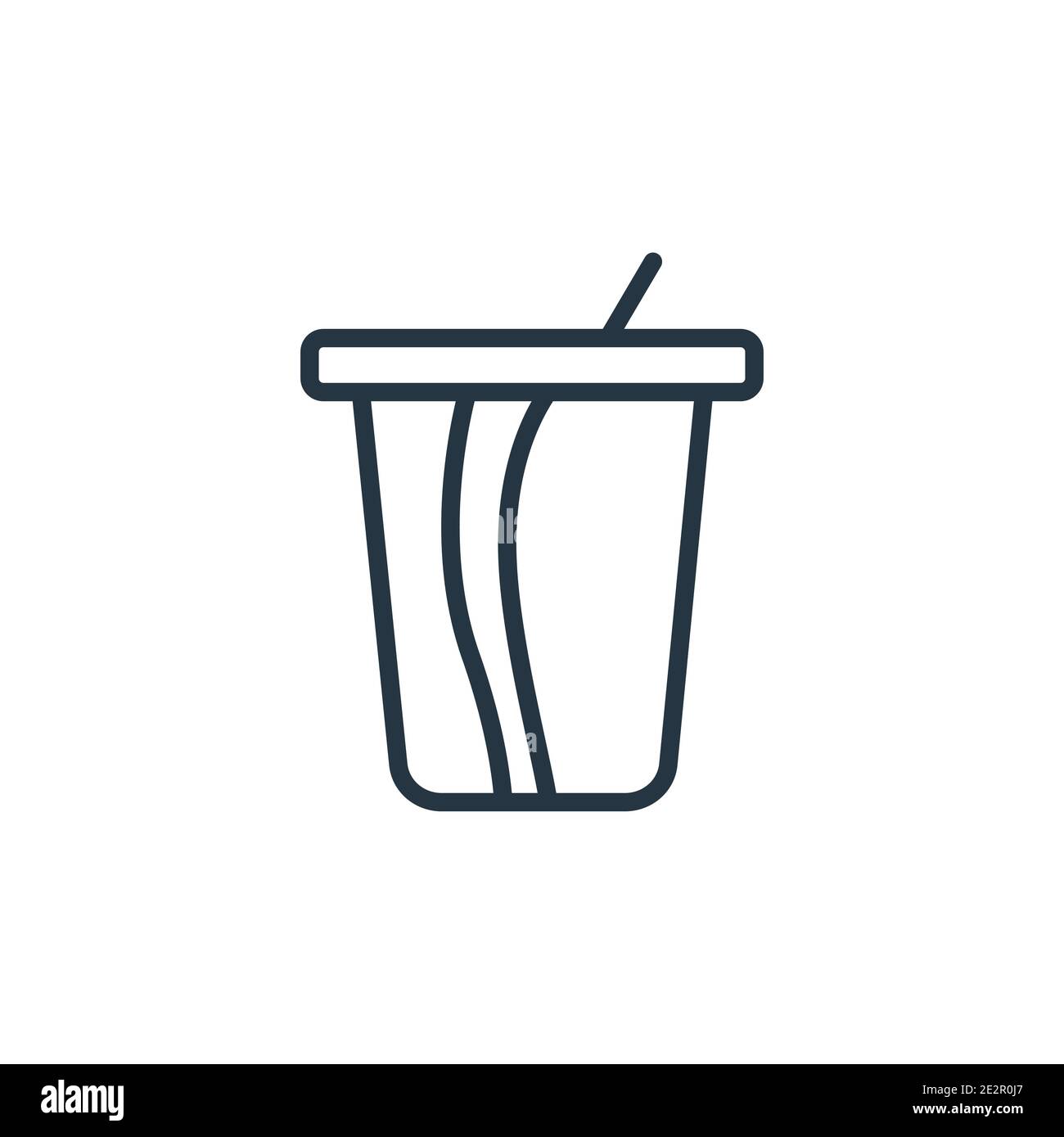 Cola outline vector icon. Thin line black cola icon, flat vector simple ...