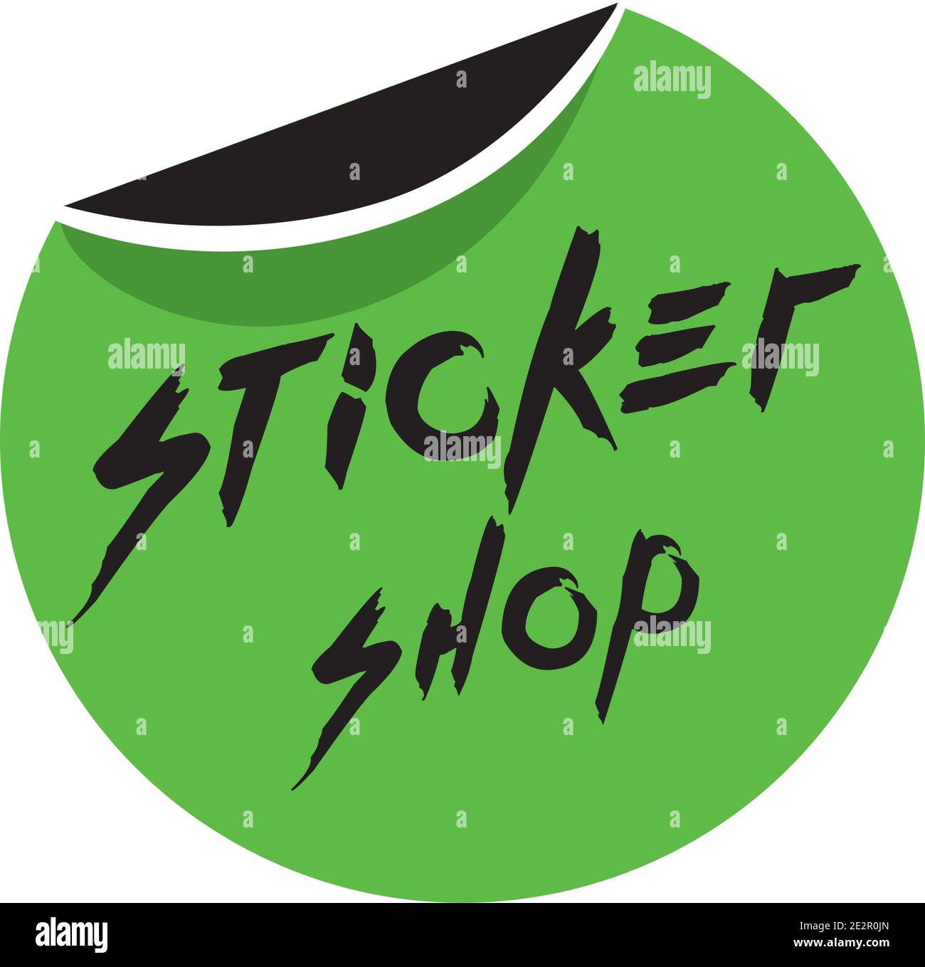 Vector logo for sticker shop Stock Vector Image & Art - Alamy