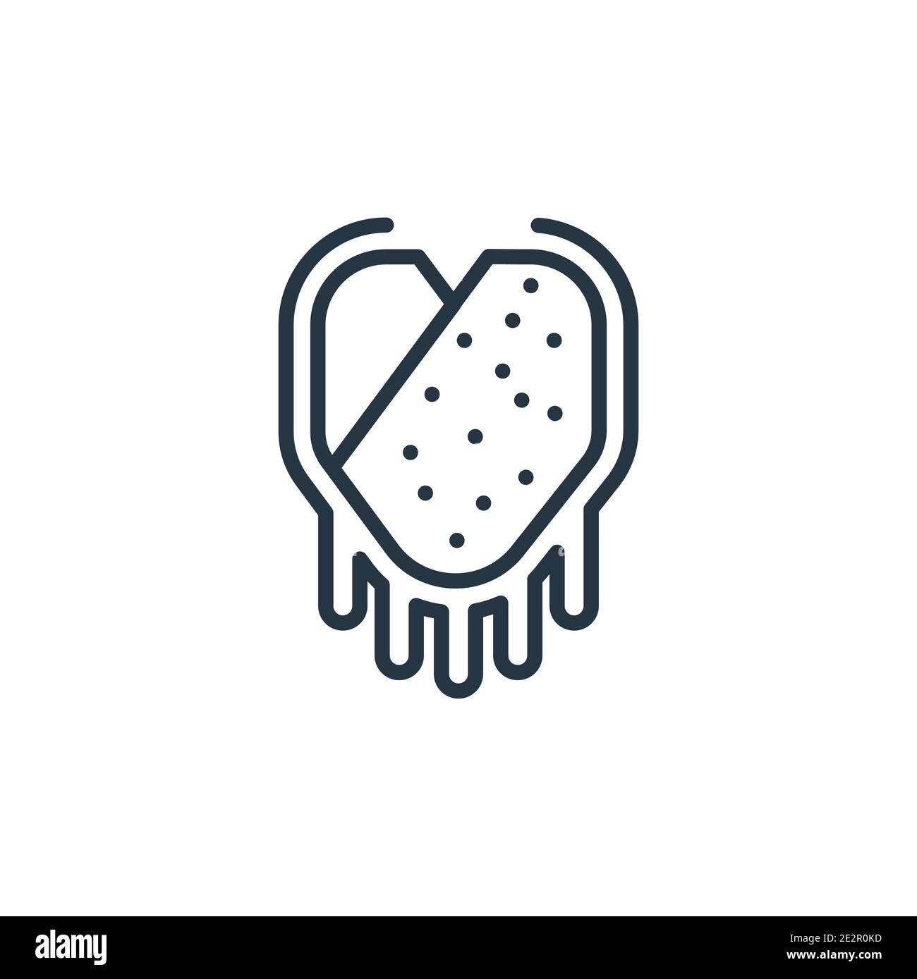 Poncho outline vector icon. Thin line black poncho icon, flat vector ...