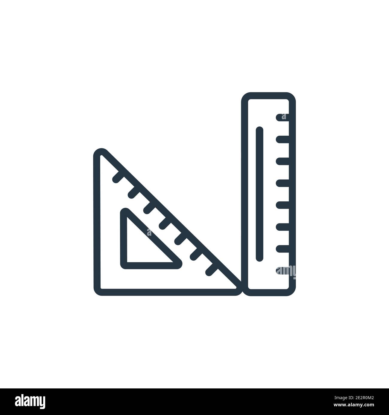 Measuring tools outline vector icon. Thin line black measuring tools icon, flat vector simple ...
