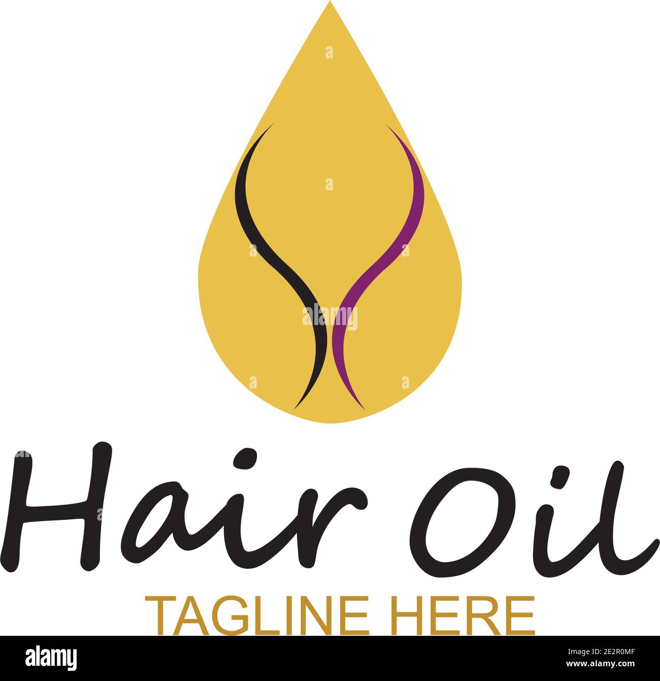 hair oil logo illustration design template Stock Vector Image & Art - Alamy
