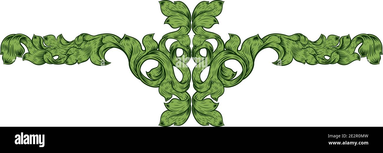 Filigree Leaf Pattern Floral Scroll Pattern Stock Vector Image & Art ...