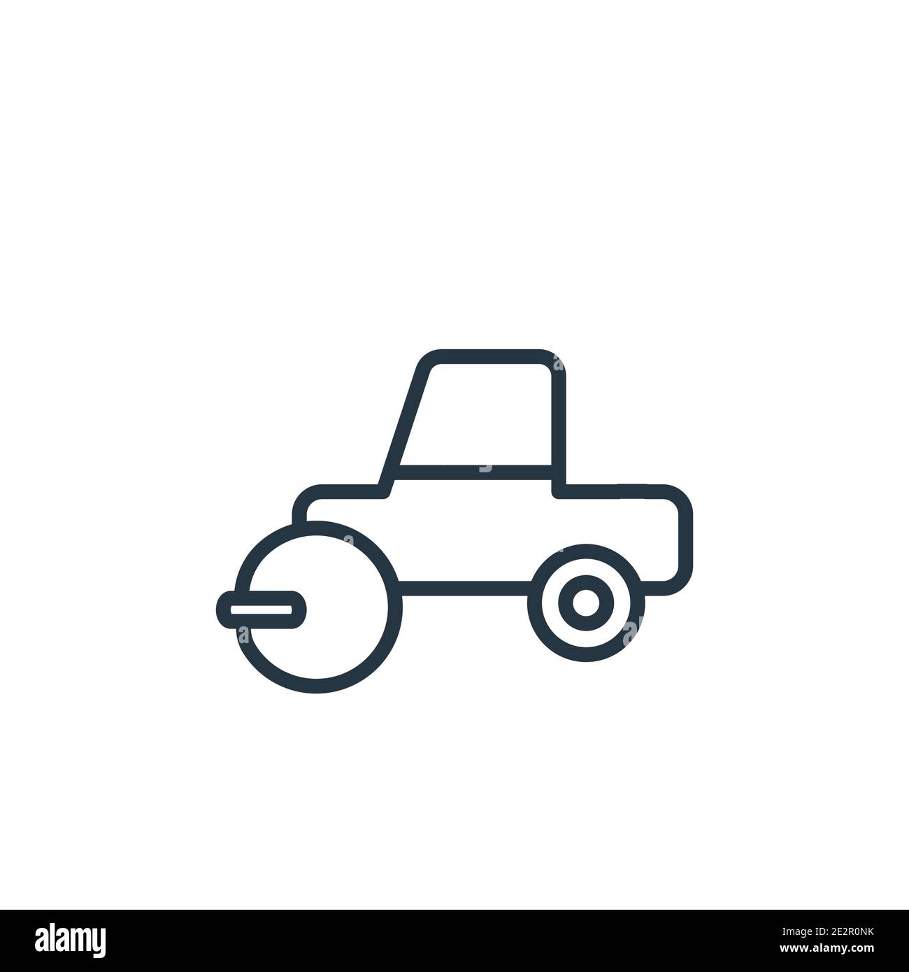 Paver Outline Vector Icon Thin Line Black Paver Icon Flat Vector Simple Element Illustration