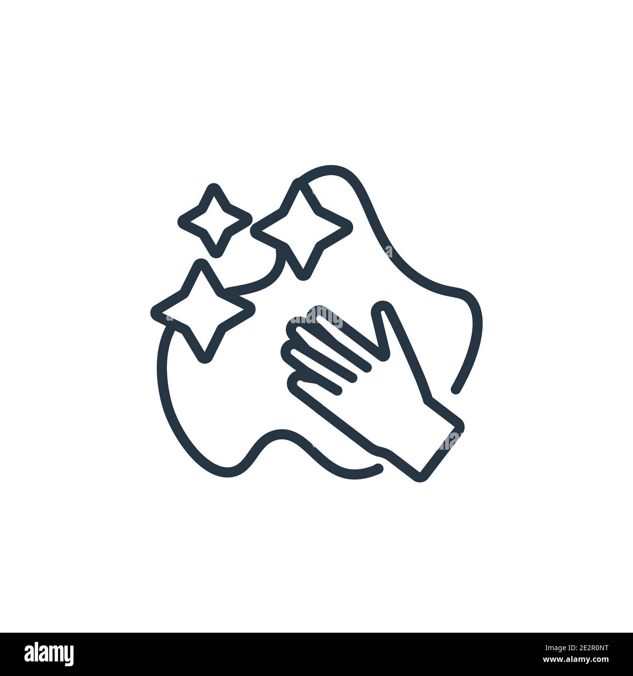 Wiping outline vector icon. Thin line black wiping icon, flat vector ...