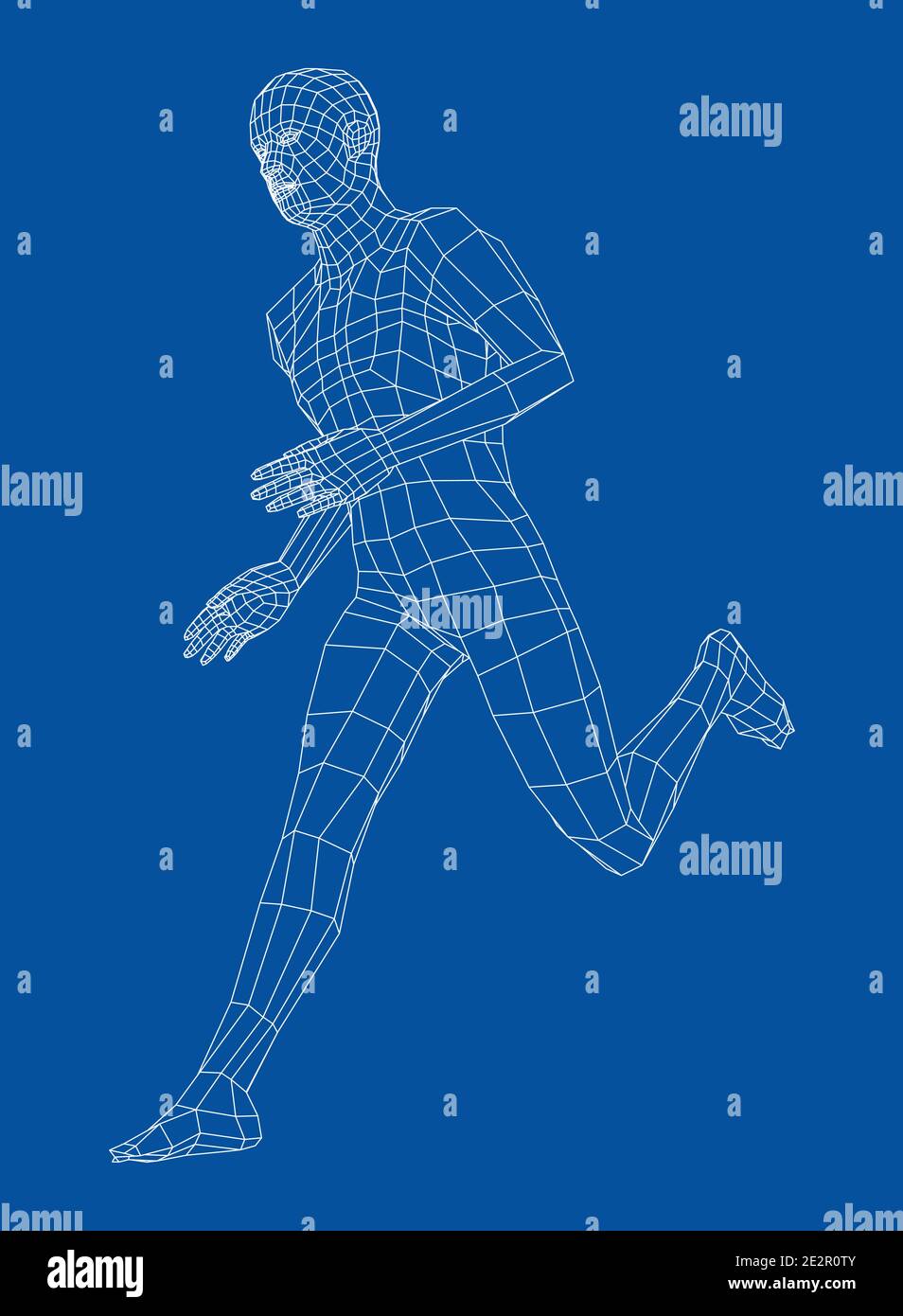 Wireframe running man. Vector Stock Vector Image & Art - Alamy