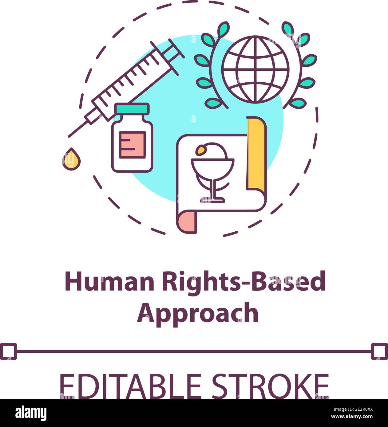 Human Rights Based Approach Concept Icon Stock Vector Image And Art Alamy