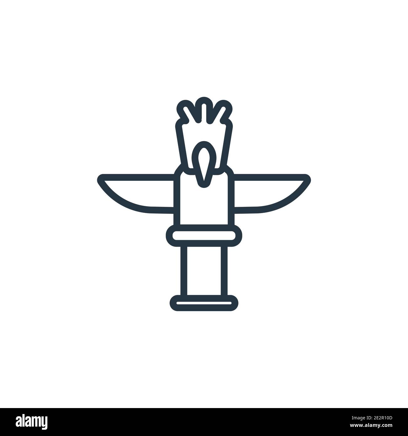 Native american totem outline vector icon. Thin line black native ...